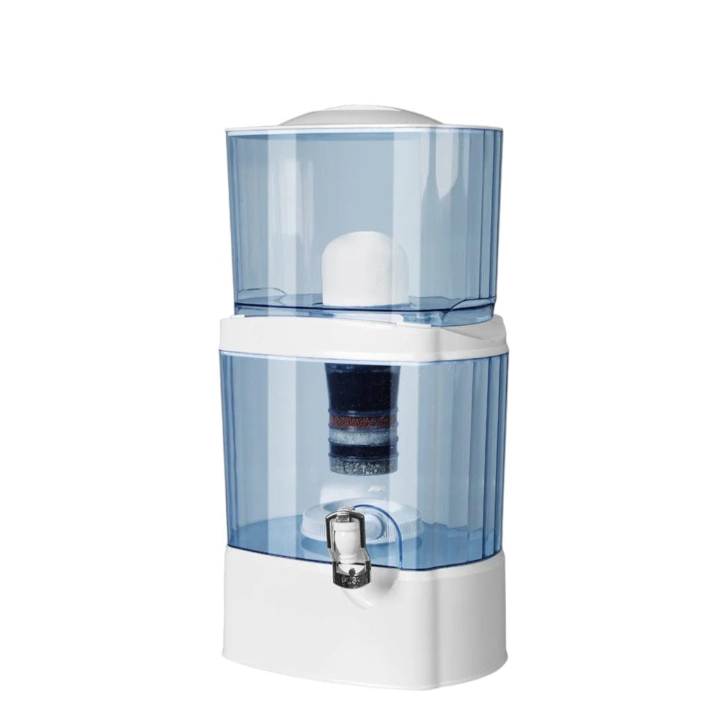 24L Benchtop 8 Stage Water Filter - Ceramic Carbon Mineral Stone Silic ...