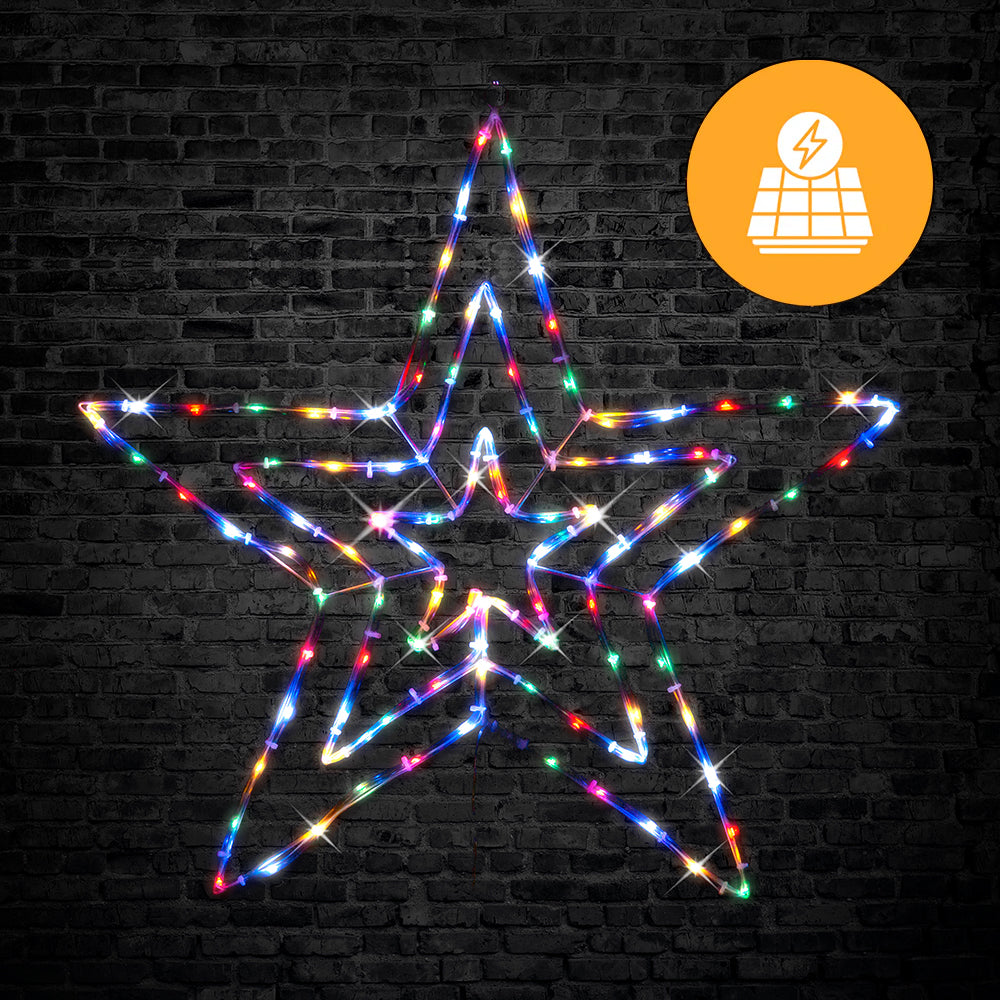 Solar LED Tubelight 3D Star Flash Multi – Factory Direct Australia